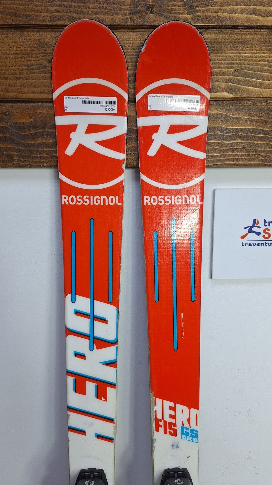 Rossignol Hero FIS GS Pro 151 cm Ski + Fischer RS9 Bindings Winter Fun ...